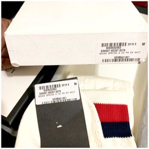 Gucci | Accessories | Authentic Gucci Gg Logo Web Interlocking Socks ...